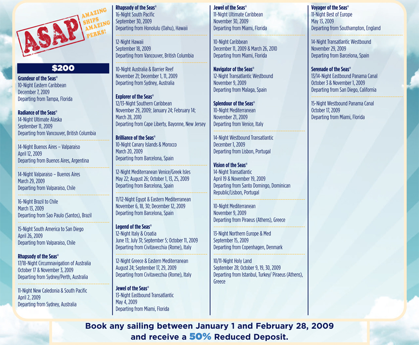 Royal Caribbean ASAP - Cruise Sale